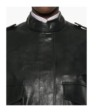 TOM FORD Epaulette-detail Leather Jacket