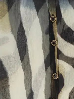 MES DEMOISELLES Sheer Printed Button-down Shirt