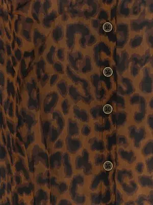 MES DEMOISELLES Sheer Printed Button-up Shirt
