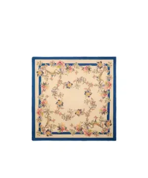 Etro Modal And Cashmere Jacquard Shawl With Floral Motif - Light Brown