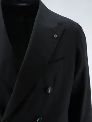 Tagliatore Long-sleeve Double-breasted Suit Jacket And Trousers Two-piece Set