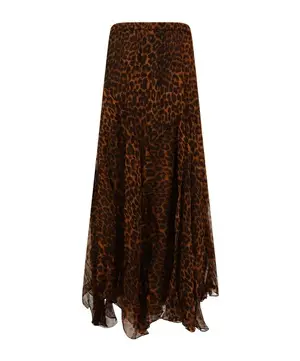 MES DEMOISELLES Elastic-waist Skirt - Leopard