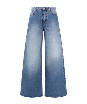 3x1 The Kat Darted Wide-leg Jeans - Blue