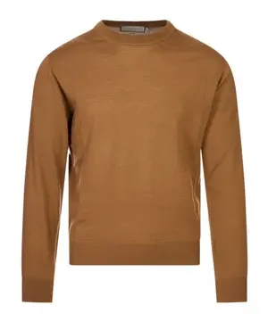 Canali Long-sleeved Knitted Pullover - Brown