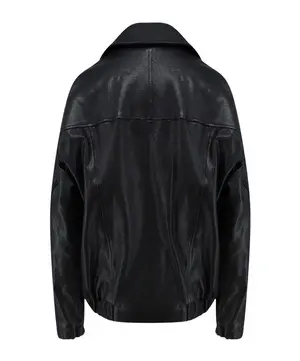 SEMICOUTURE Leather Jacket With A Zipper