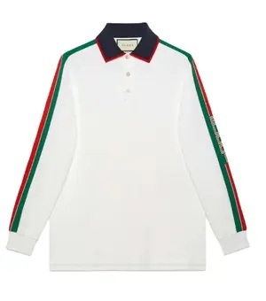 Gucci Cotton Polo With Stripe