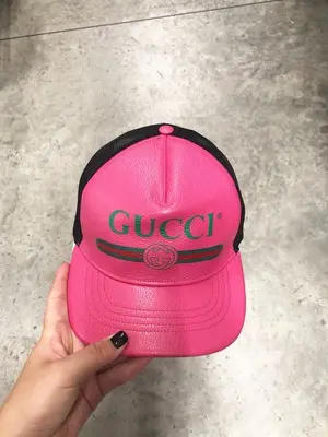 Gucci Logo Print Baseball Cap