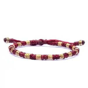 HARBOUR UK Freya Gold Vermeil Rope Bracelet - Red