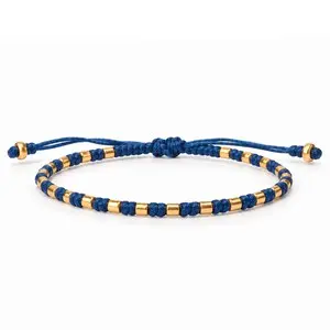 HARBOUR UK Oxford Gold Vermeil Rope Bracelet - Blue