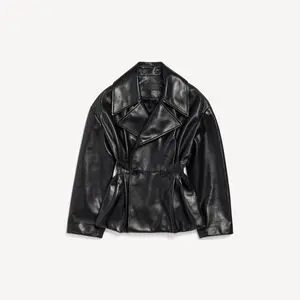 Balenciaga Folded Short Trench - Black