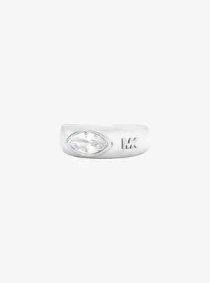 Michael Kors Marquise Stone Ear Cuff In -tone - Silver