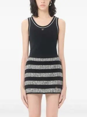 Valentino Garavani Cotton Jersey Top With Contrast Trim