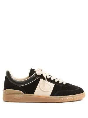 Valentino Garavani Upvillage Split And Nappa Leather Sneakers - Black