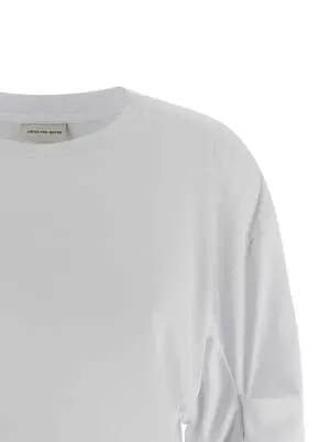 Dries Van Noten Pleated Sleeve Crewneck T-shirt