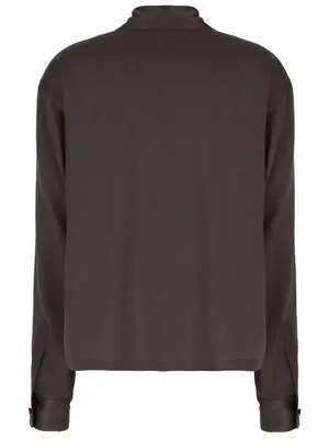 TOM FORD Peach-feel Silk Satin Polo - Brown
