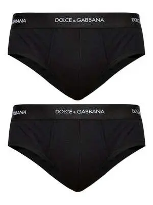 Dolce & Gabbana Stretch Jersey Regular-fit Brando Briefs 2-pack - Black