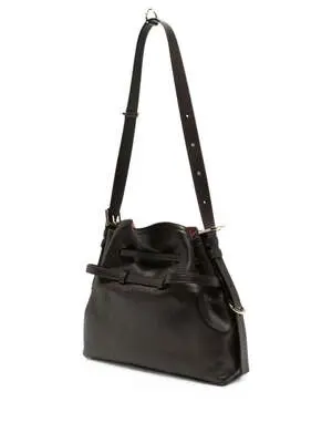 Givenchy Small Voyou Bucket Bag In Shiny Leather - Brown