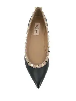 Valentino Garavani Rockstud Leather Ballet Flat