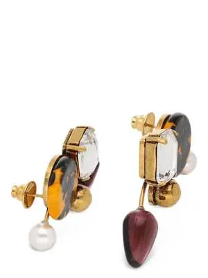 Dries Van Noten Hand-painted Earrings