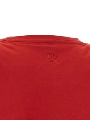 Magda Butrym 02' T-shirt With Rose Appliqu - Red