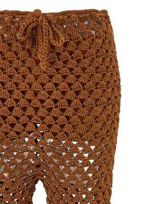 ERMANO SCERVINO Ermanno Scervino Crochet Flared Leg Pants With Drawstring Closure
