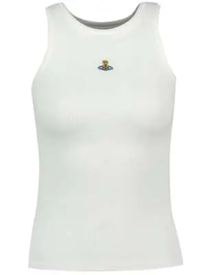 VIVIENNE WESTWOOD 90s Ribbed Tank Top - White