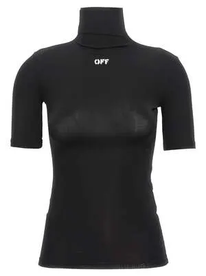 Off-White Off Stamp" Logo Stencil Turtleneck T-shirt - Black