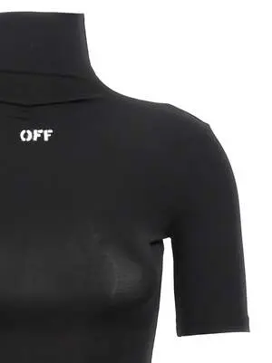 Off-White Off Stamp" Logo Stencil Turtleneck T-shirt - Black