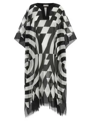 Dries Van Noten Dries Van Noten Printed Cotton Voile Caftan Multicolor