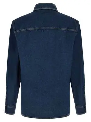 Valentino Garavani Vgold Denim Shirt - Blue