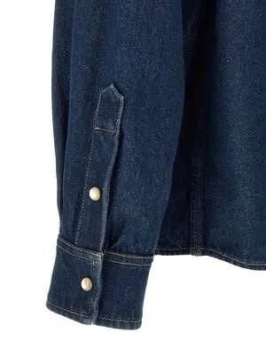 Valentino Garavani Vgold Denim Shirt - Blue