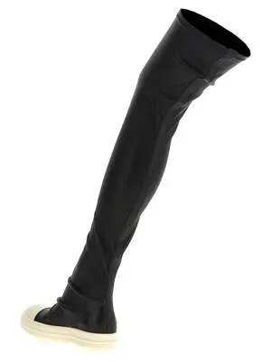 Rick Owens High Stocking Sneak Boots - Black