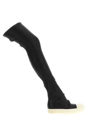 Rick Owens High Stocking Sneak Boots - Black