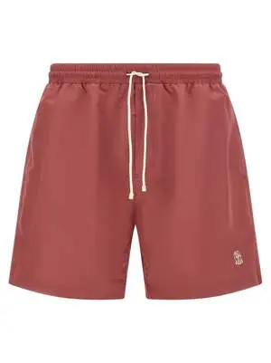 Brunello Cucinelli Solomeo Logo Swimsuit - Red