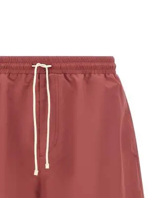 Brunello Cucinelli Logo Swim Shorts - Red