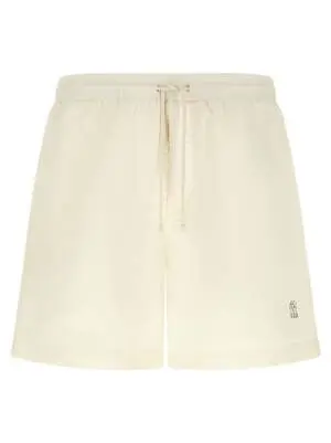 Brunello Cucinelli Logo Swim Shorts - White