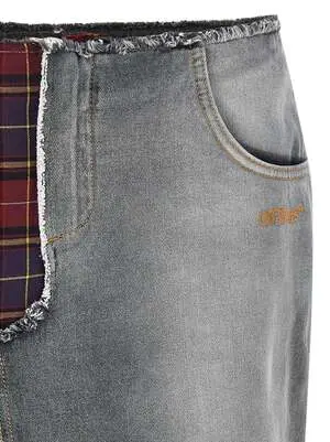 Off-White Patchwork Skirt