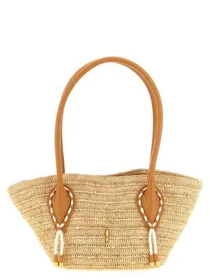 CHRISTIAN LOUBOUTIN Venus Basket Mini Shopping Bag - Cream