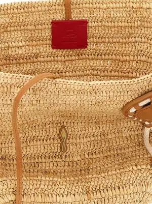 CHRISTIAN LOUBOUTIN Venus Basket Mini Shopping Bag - Cream