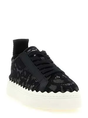 Chloé Lauren' Lace Sneakers - Black