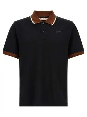 Marni Polo With Contrasting Details - Black