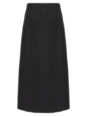 ERMANO SCERVINO Ermanno Scervino Long Wool Cloth Skirt With Front Split