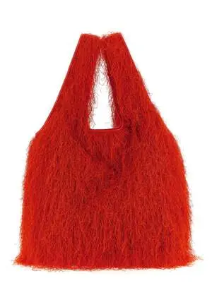 Dries Van Noten Fringed Tote Bag - Red