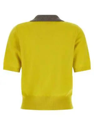 Marni Cashmere Short Sleeve Polo Shirt