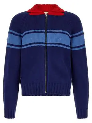 Marni Color Block Details Cardigan - Blue