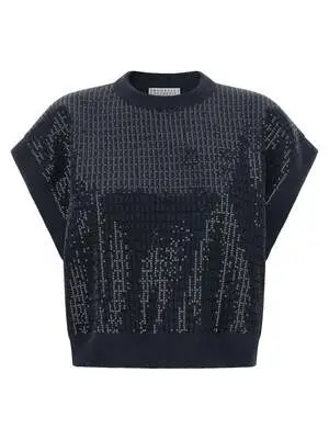 Brunello Cucinelli Sequin Embroidered Sweater - Multicolor