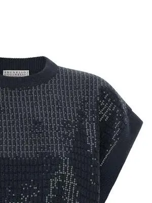 Brunello Cucinelli Sequin Embroidered Sweater