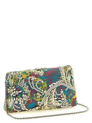 Dries Van Noten Embellished Jacquard Envelope Clutch