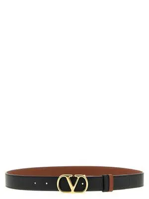 Valentino Garavani Vlogo Reversible Belt - Black