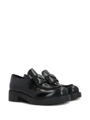 Prada Brushed Leather Loafers